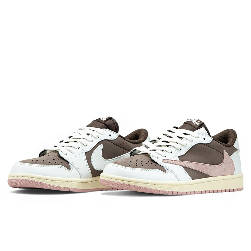 Jordan 1 Low x Travis Scott White Brown Pink Купити оригінал в Україні ...